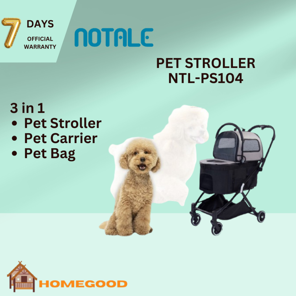 Jual Notale Multifos Pet Stroller 3 in 1 Foldable NTL-PS104 | Shopee ...