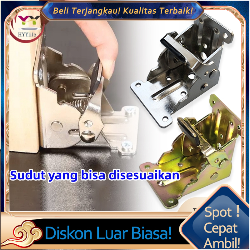 Jual Engsel Kaki Meja Lipat /Bracket Siku Pencet Tekan 90 Derajat ...