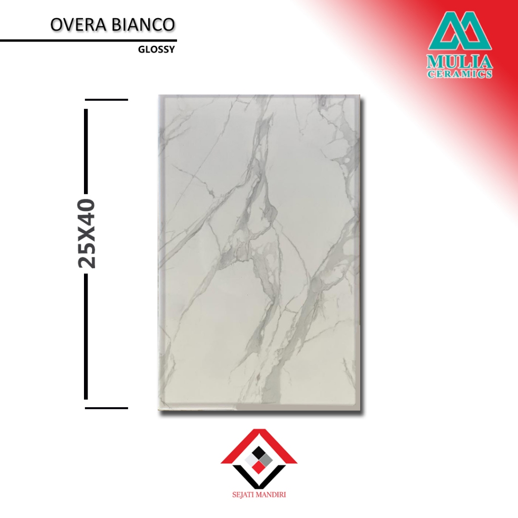 Jual keramik dinding 25x40 - motif marmer - mulia overa bianco | Shopee Indonesia