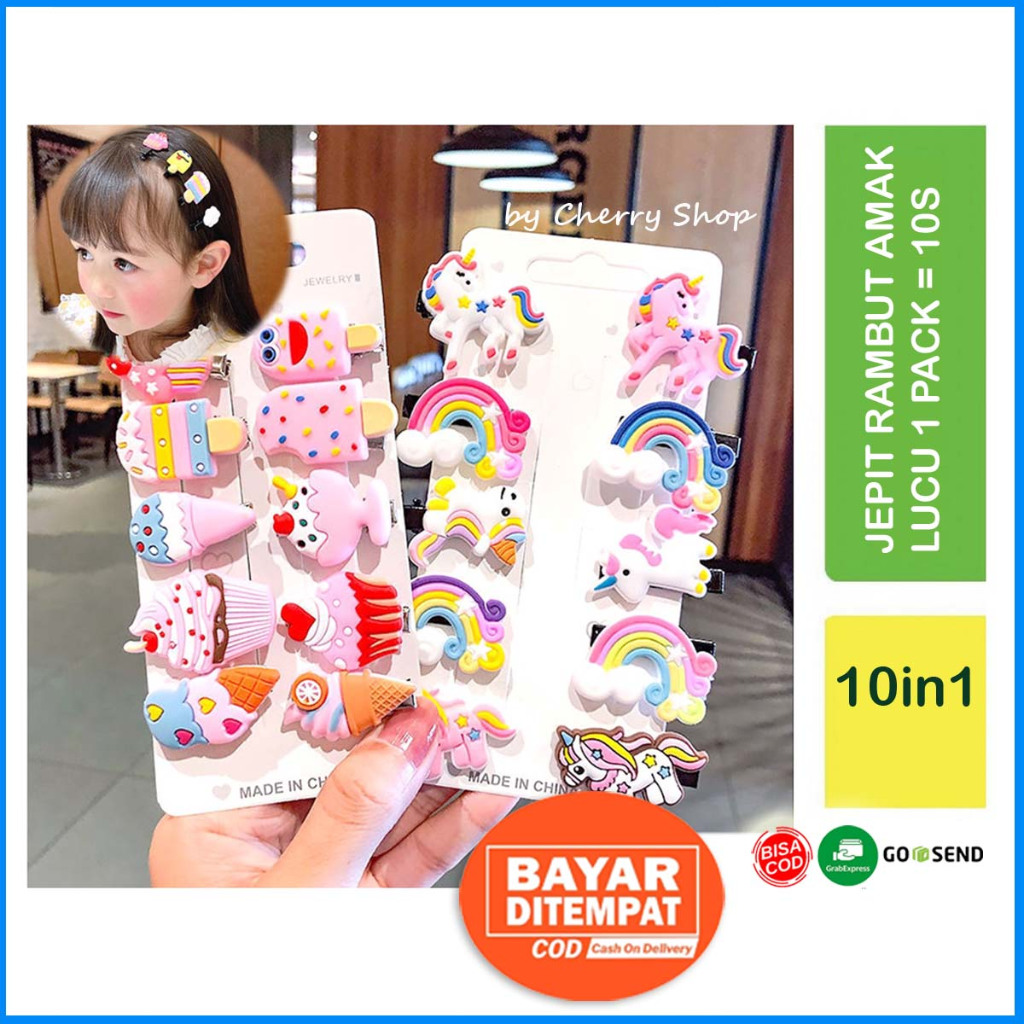Jual [JEPIT RAMBUT 10IN1] Jepit Rambut Anak Perempuan Lucu 10 in 1 ...