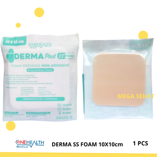 Jual Plester Luka Dermaplast SS Foam 10 x 10 cm Dressing Non Adhesive ...