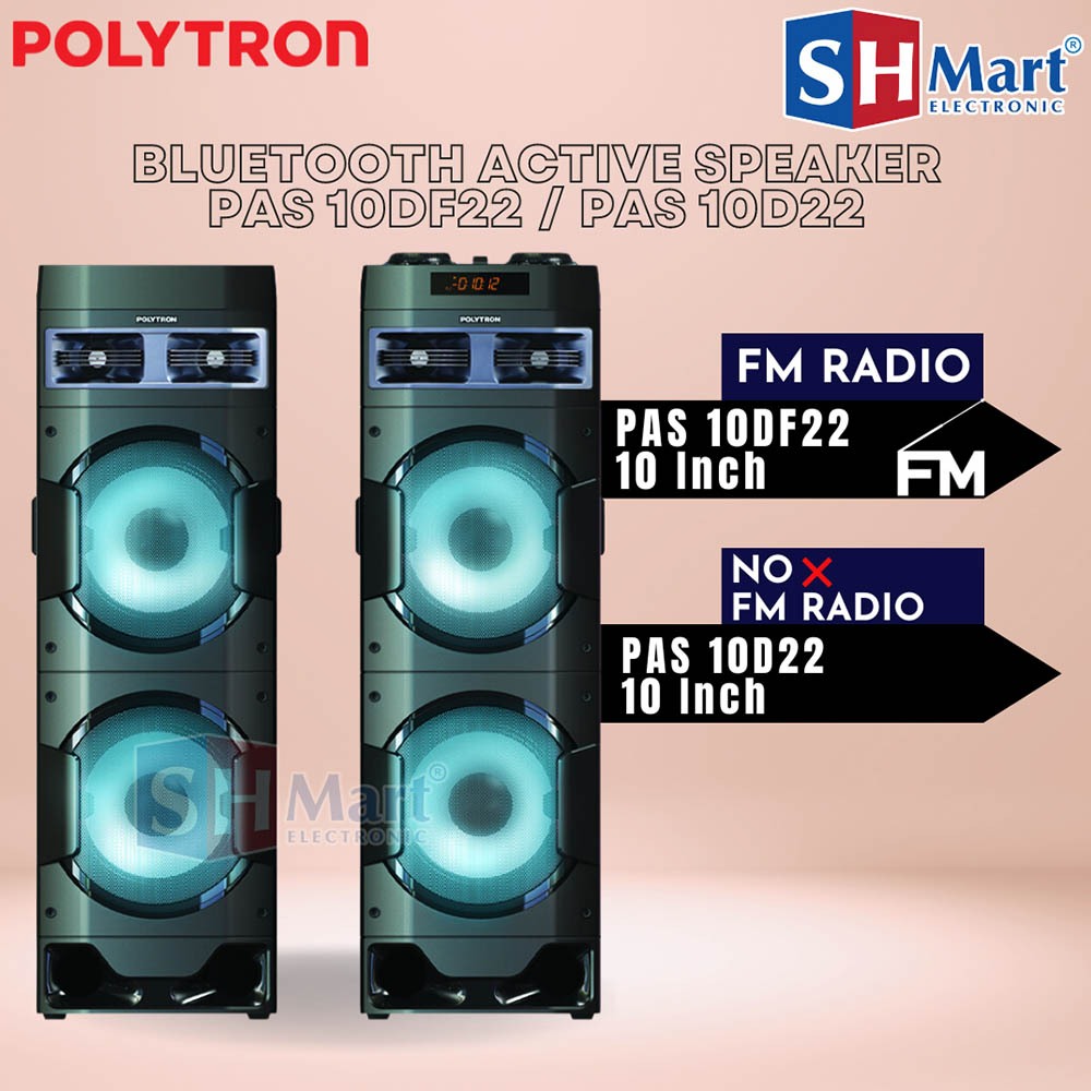 Jual SPEAKER POLYTRON PAS-10D22 / 10DF22 DOUBLE SUBWOOFER GARANSI RESMI ...