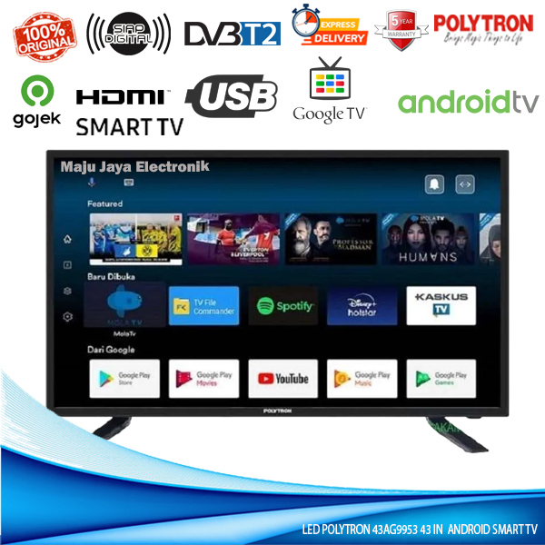Jual LED TV Polytron PLD 43RG9059 43 In USB HDMI Digital SMART ANDROID ...