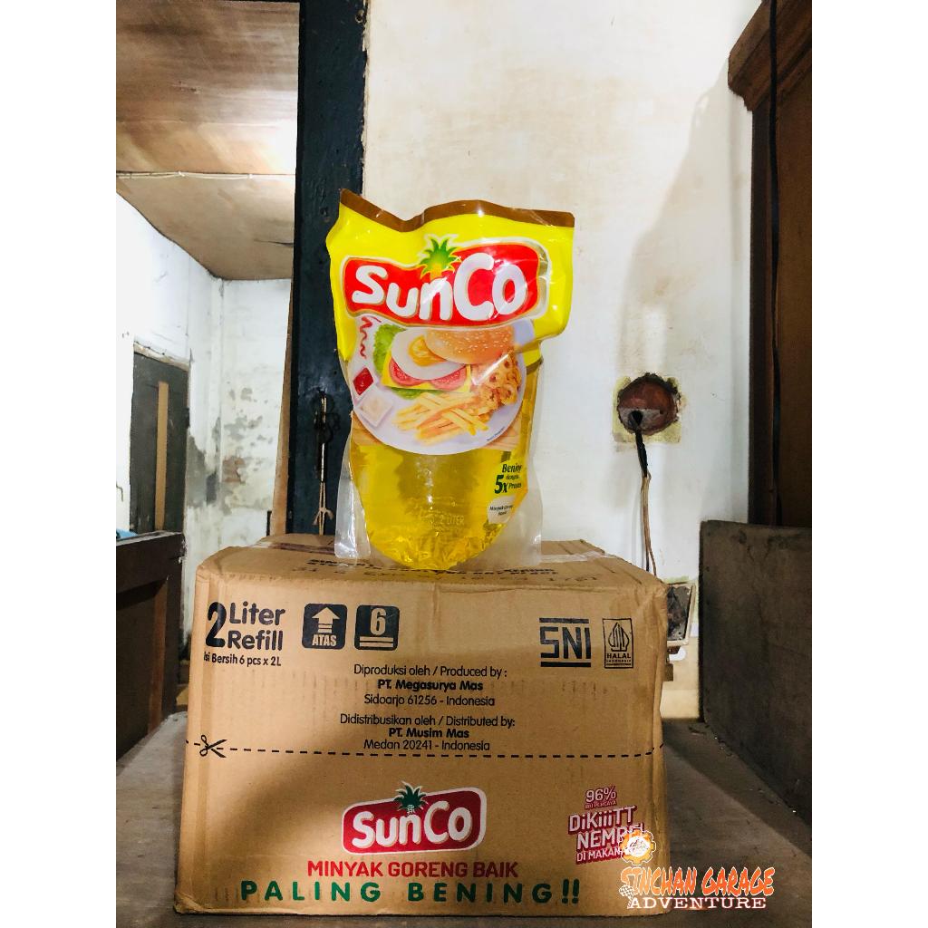 Jual minyak goreng sunco 2L kemasan reffil 1karton @6pcs | Shopee Indonesia