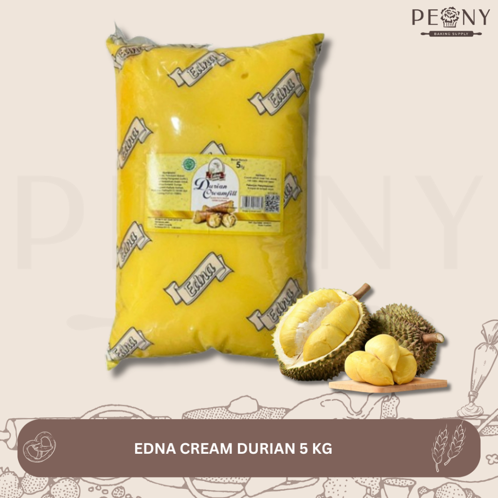 Jual EDNA CREAM DURIAN 5 KG/ ISIAN ROTI RASA DURIAN/ SELAI DURIAN | Shopee Indonesia