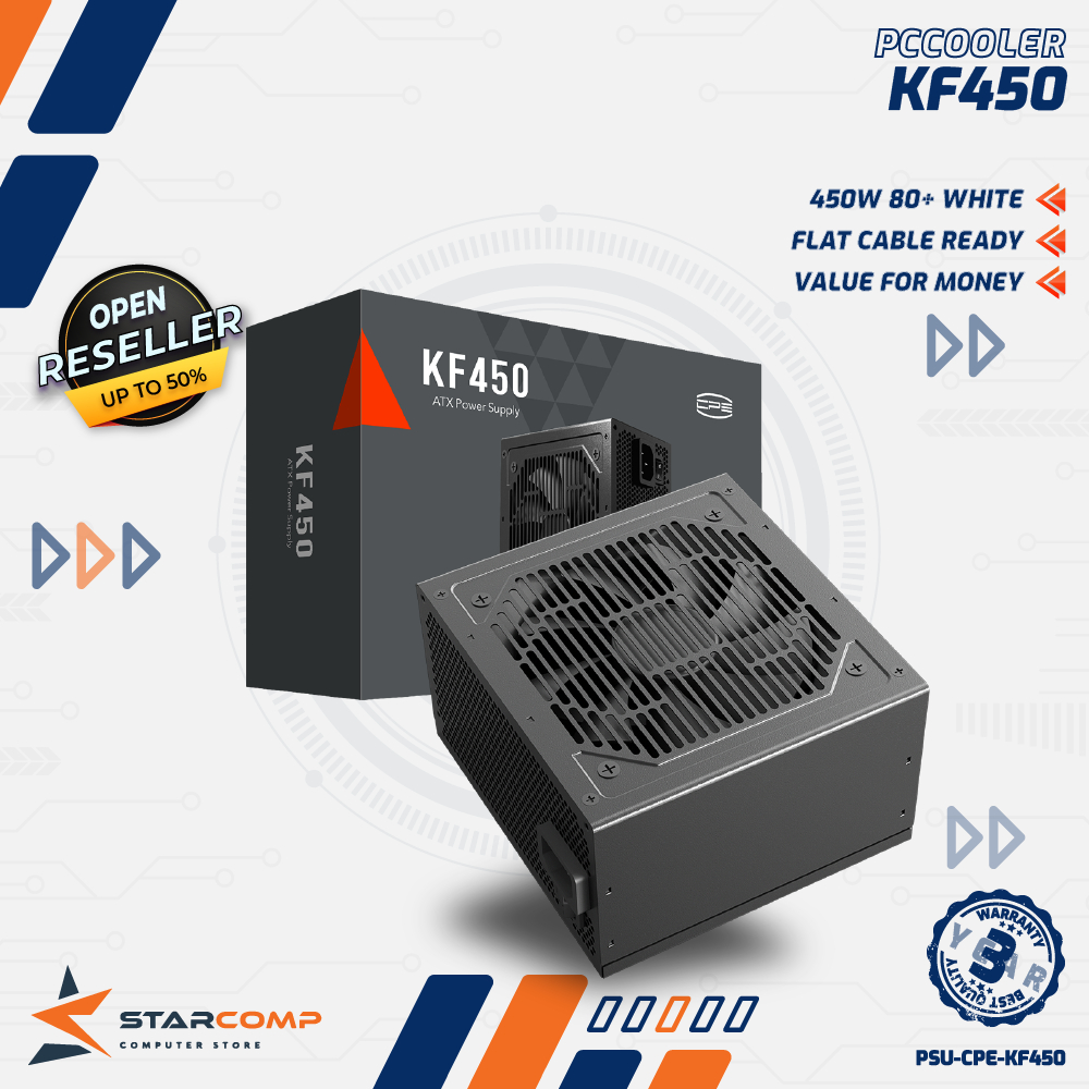 Jual PCCOOLER KF450 PSU 450W 80+ White Flat Cable KF 450 | Shopee Indonesia