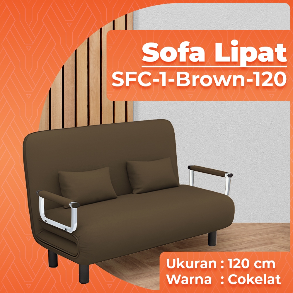 Jual Sofa Bed Lipat Sofa Ukuran 120CM Tidur Sofa SFC-1 dan 2 Kasur Minimalis Tempat Duduk ...