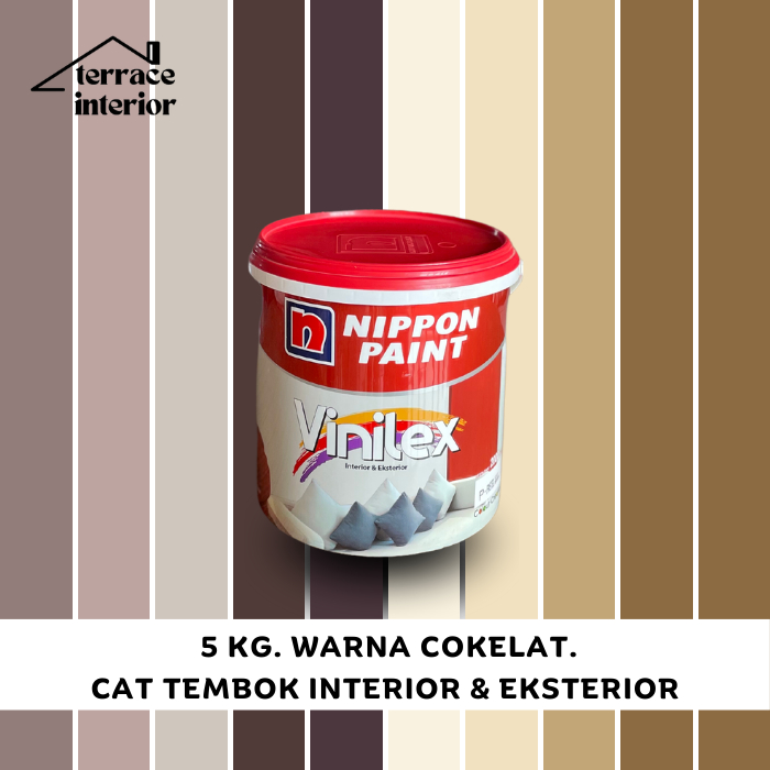 Jual Cat Tembok Vinilex 5000 Interior & Exterior Coklat 5 Kg | Shopee ...