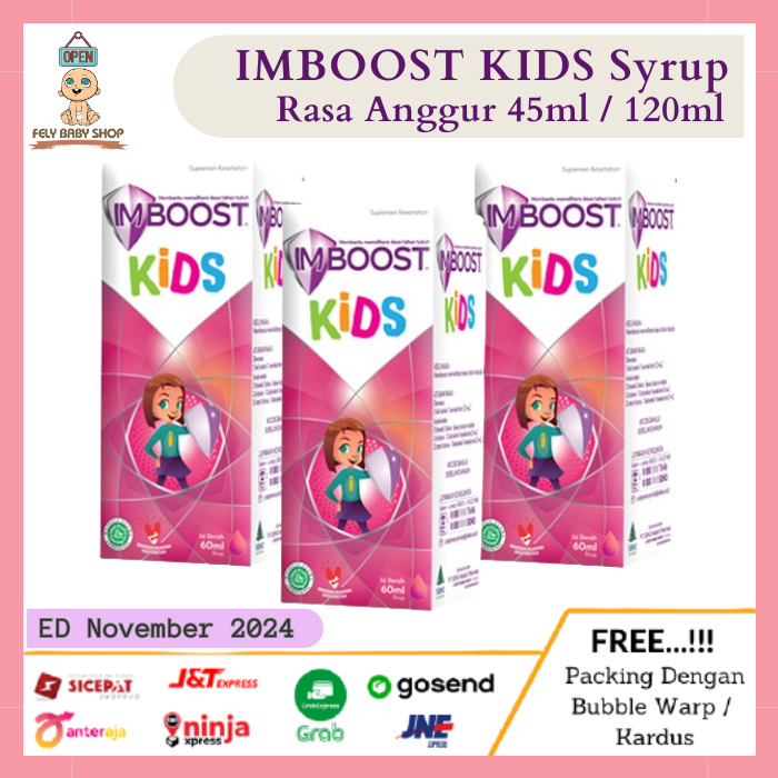 Jual Imboost Kids Syrup Supplement Kesehatan Rasa Anggur Isi 45ml 120ml ...