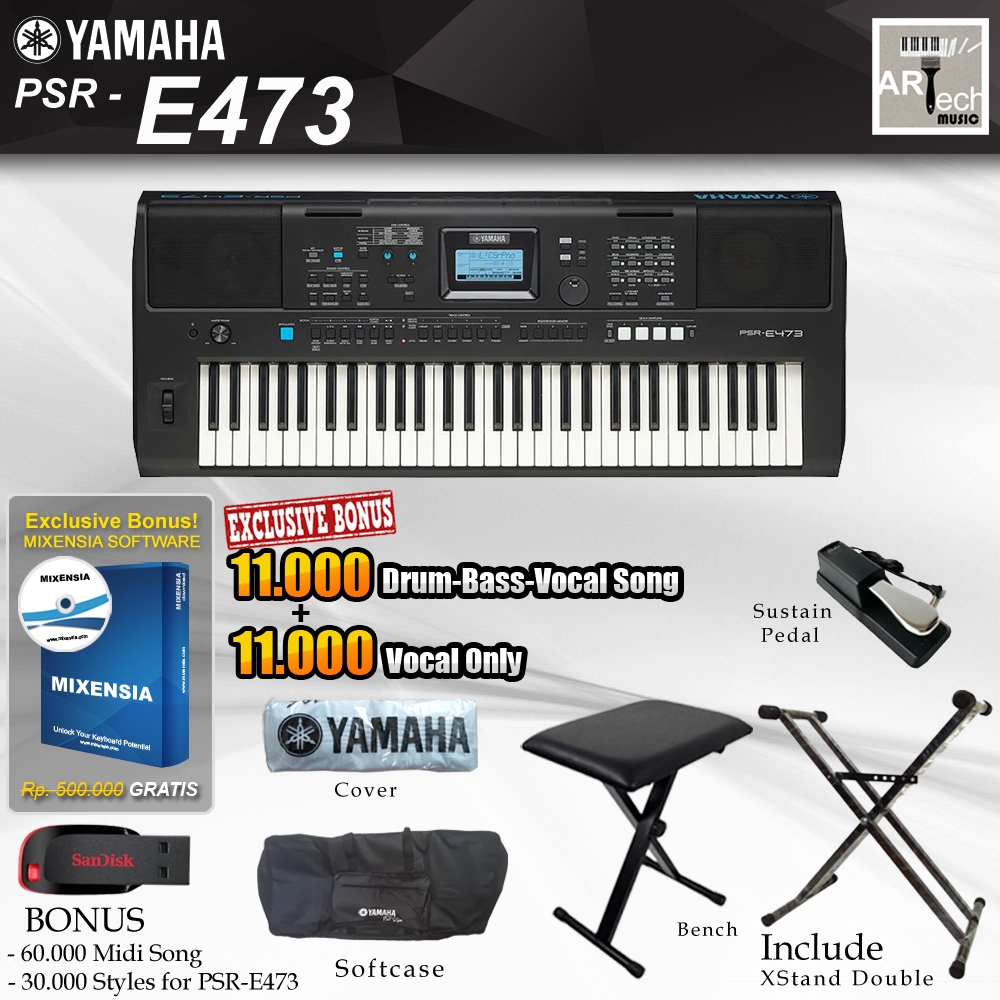 Jual Keyboard Yamaha PSR E473 / PSRE473 / PSR E 473 Garansi Resmi | Shopee Indonesia