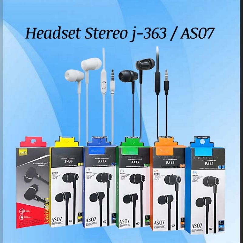 Jual HF Headset BRANDED AS07 | Shopee Indonesia