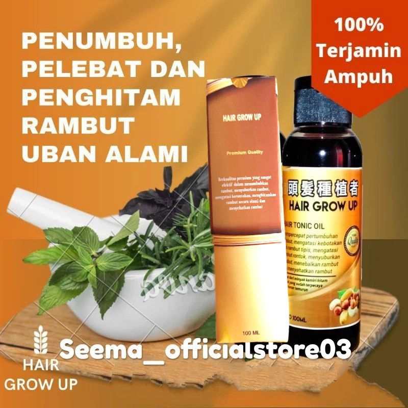 Jual Hair Grow Up Obat Penumbuh Rambut Botak & Rontok Ampuh 100ML ...