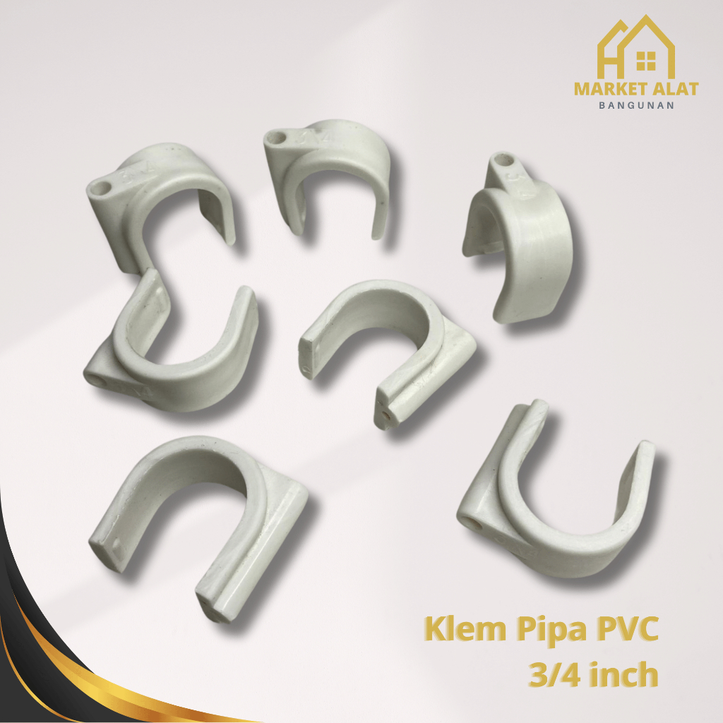 Jual Klem Pipa PVC 3/4“ / Klem Pipa Air Plastik 3/4 Inci / Clamp Pvc 3/ ...