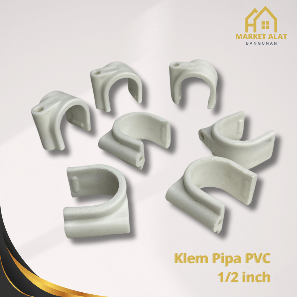 Jual Klem Pipa PVC 1/2“ Per PCS / Klem Pipa Air Plastik 1/2 Inci ...