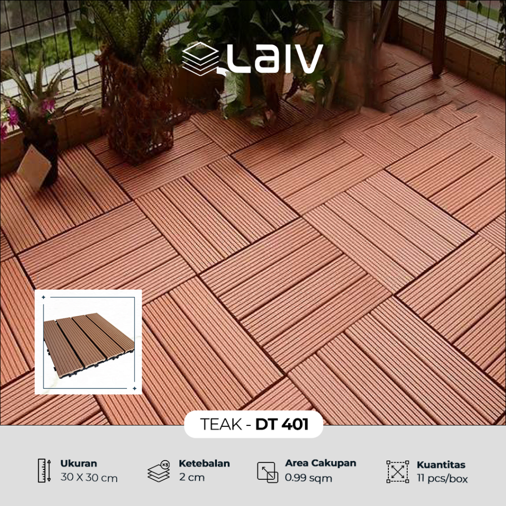 Jual Decking kayu WPC Decking Tiles Marvel Lantai Outdoor Teras Taman ...