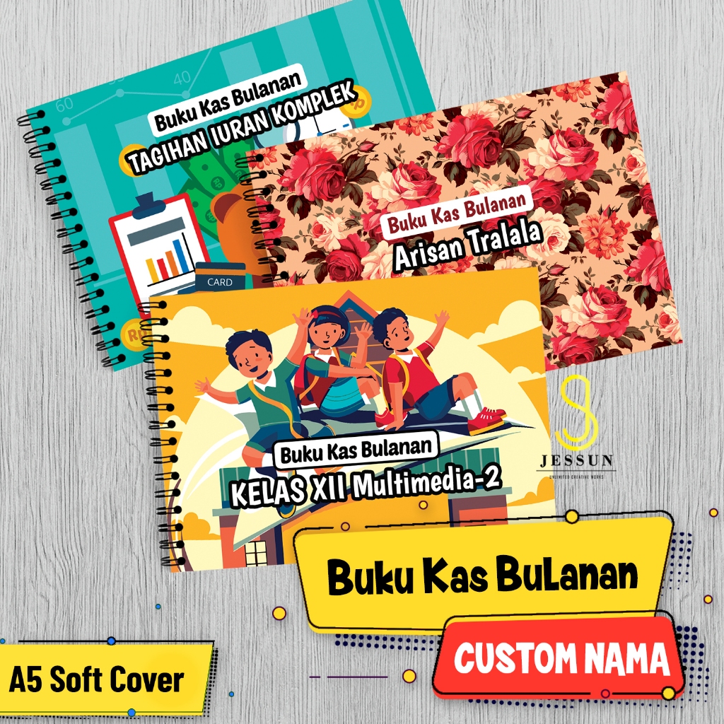Jual 𝗕𝗨𝗞𝗨 𝗞𝗔𝗦 𝗕𝗨𝗟𝗔𝗡𝗔𝗡 A5 CUSTOM NAMA Landscape Iuran Tagihan Kas Kelas ...