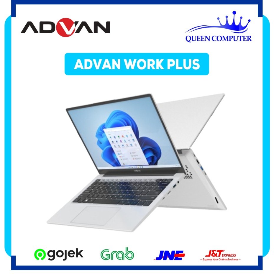 Jual Laptop Advan Work PLus Ryzen 5 6600H 16GB 512G W11 Silver | Shopee ...