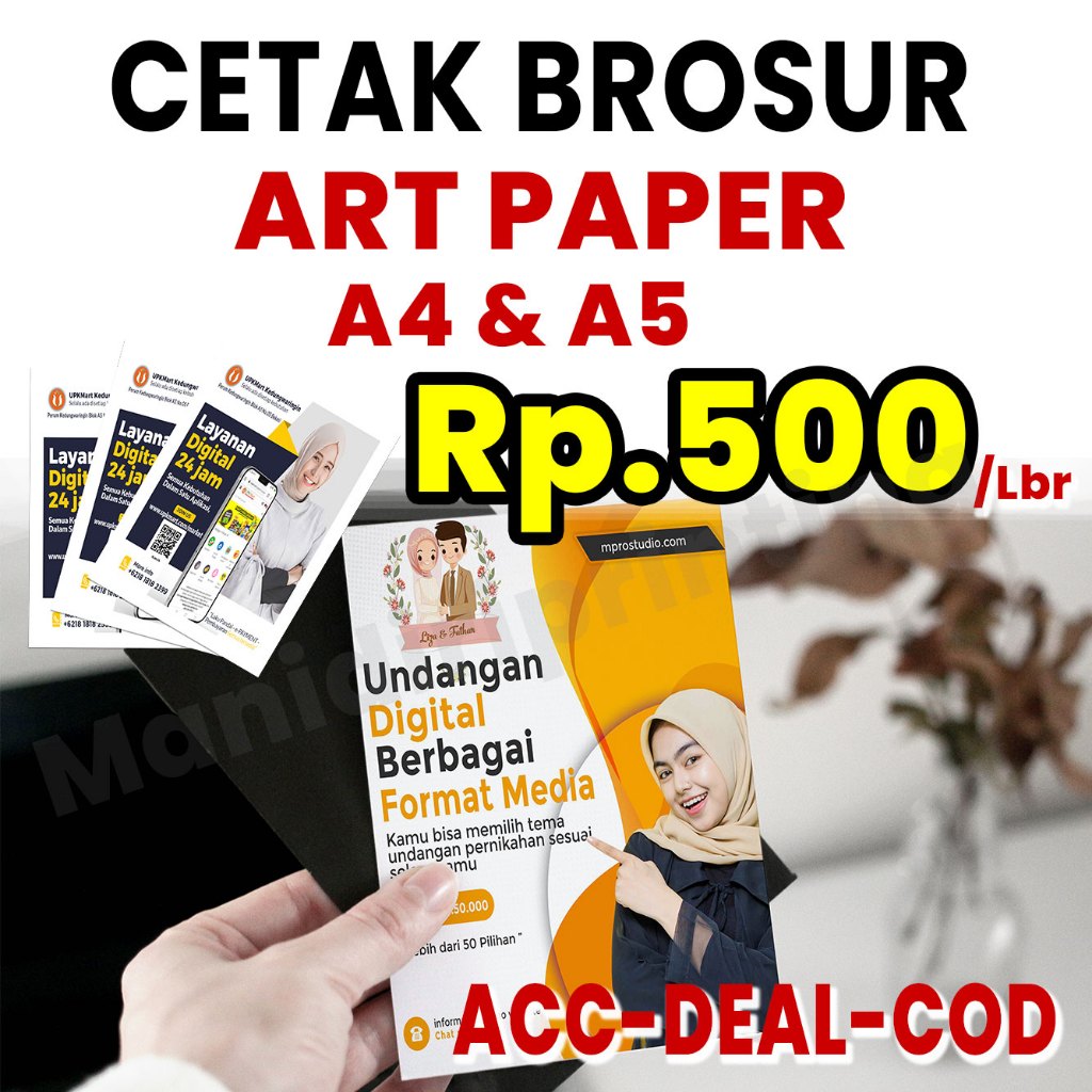 Jual CETAK BROSUR A4 A5 TERMURAH [ 1 SISI / 2 SISI ] || CUSTOM BROSUR ...