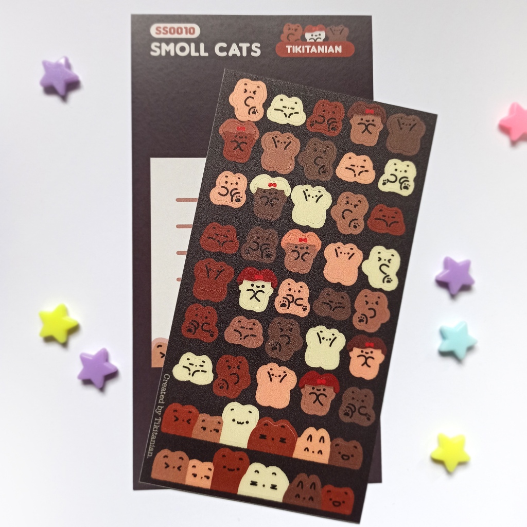 Jual Sticker Sheet Kucing SMOLL CAT Jurnaling dan Deco by Tikitanian ...