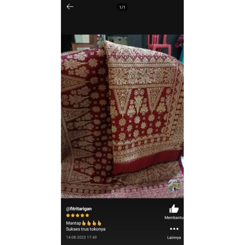 Jual SALEE 4 4 songket lepus maron gold / songket palembang asli tenun tangan | Shopee Indonesia