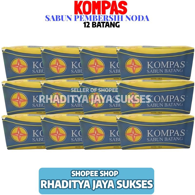 Jual Sabun Batang Kompas Kuning 130 Gr 12 Batang (1 Lusin) | Shopee ...