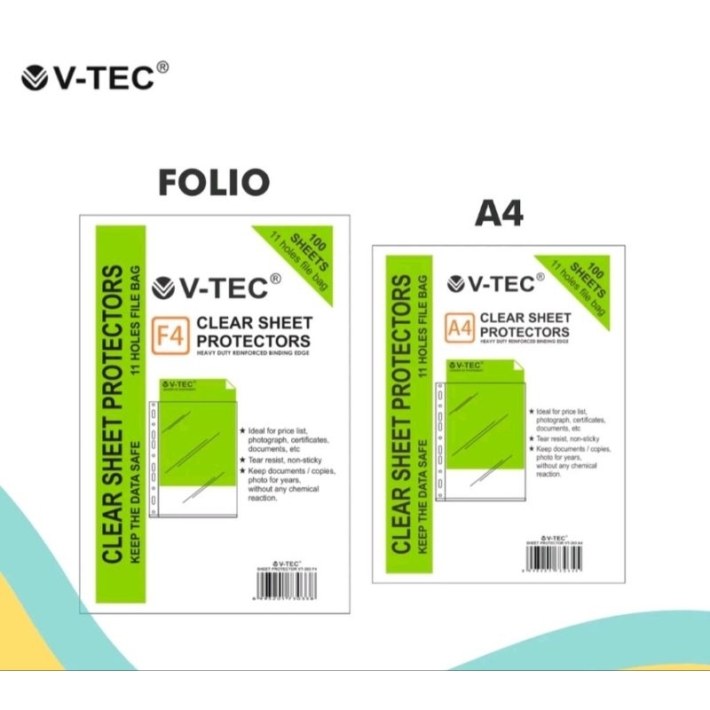 Jual plastik sheet protector Folio 1pak=100lbr menyimpan file dan data ...
