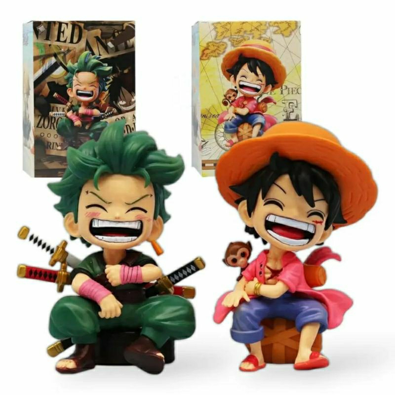 Jual Action Figure One Piece Luffy Happy Face duduk | Shopee Indonesia