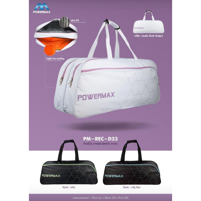 Jual Tas Badminton Bulutangkis Model kotak Powermax Felet | Shopee Indonesia