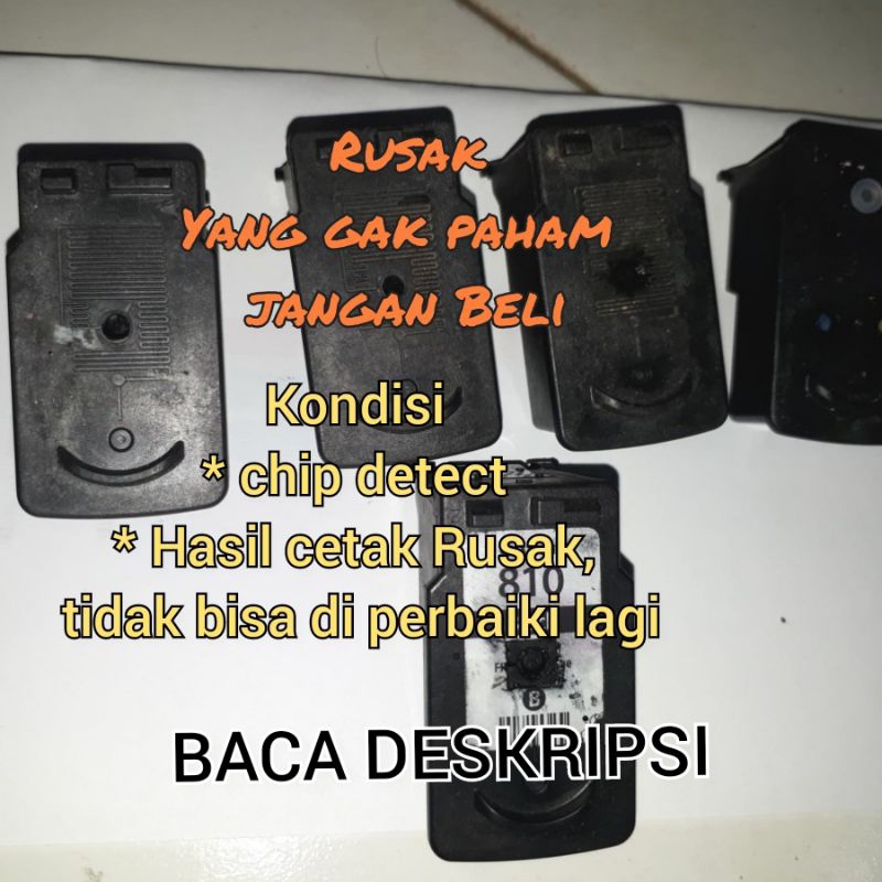 Jual Catridge Canon pg 810 / cl 811 chip detect, head rusak/buntu Hitam ...