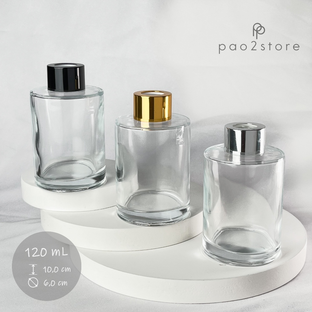 Jual Botol Reed Diffuser 120ml Kaca TEBAL Bening Bulat TINGGI Unik ...