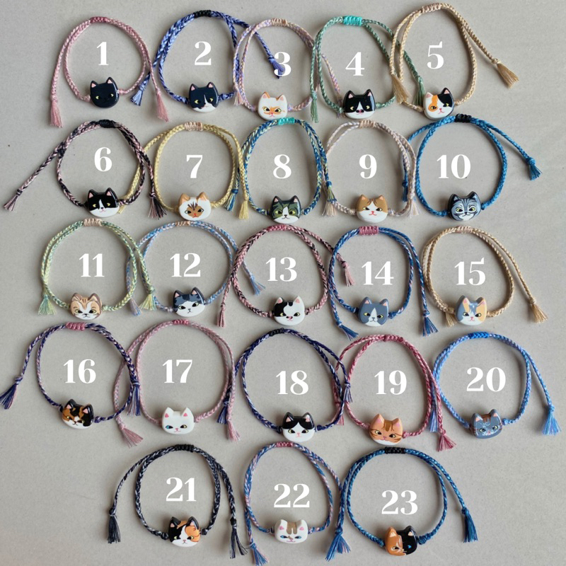 Jual CLAY Custom Handmade Clay Cat Bracelet / keychain/ strap hp ...