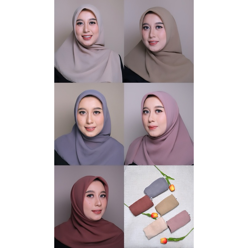 Jual Bella Square Premium Hijab segiempat / Jilbab Segi Empat Krudung Muslim Wanita Kerudung ...