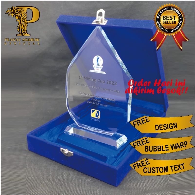 Jual plakat kristal | plakat kaca | plakat kristal wayang | plakat ...