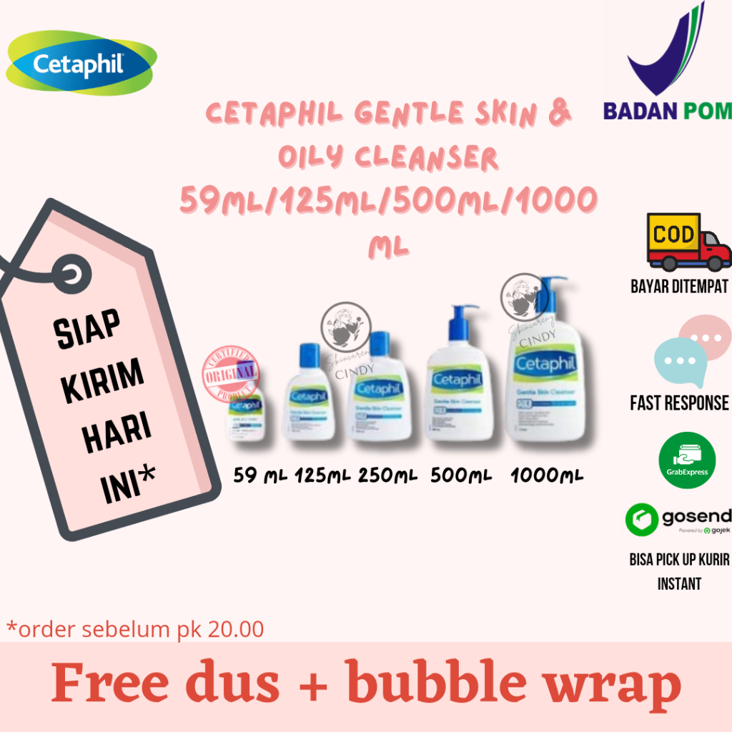 Jual Cetaphil Gentle Skin Cleanser 500ML Cethapil Facial Wash Mild ...