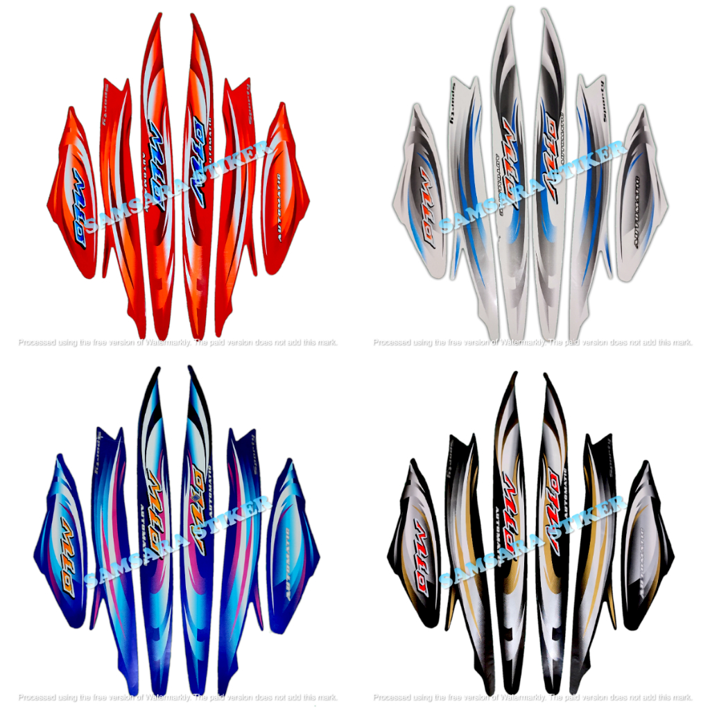 Jual STICKER STRIPING MOTOR YAMAHA MIO SPORTY 2007 STANDAR FULL SET ...