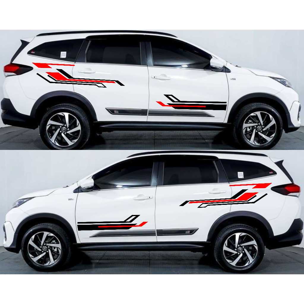 Jual 0092 sticker cutting mobil Toyota Rush Terios Fortuner calya Sigra ...