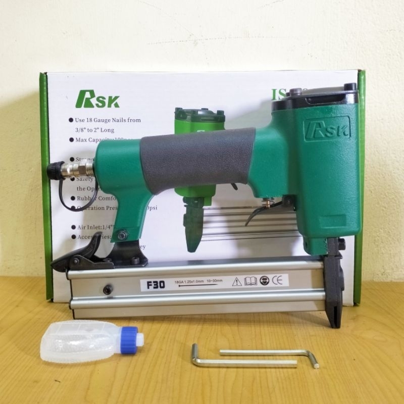 Jual Air Nailer Gun Alat Paku Tembak Lurus F30 RSK Stapler Angin F30 RSK | Shopee Indonesia