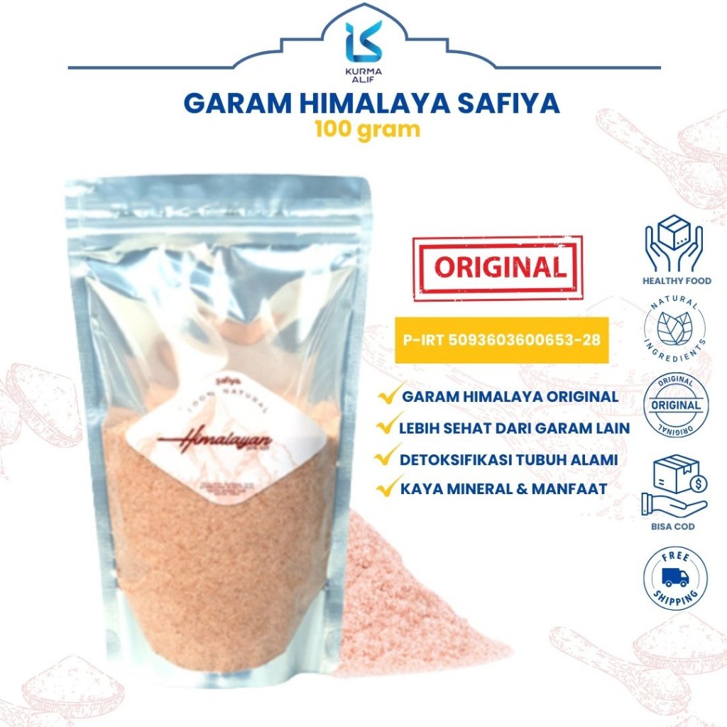 Jual Garam Himalaya Safiya Pink Salt 100 gr Premium Original | Shopee ...