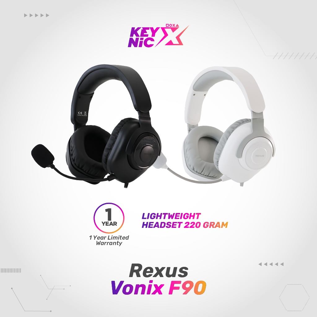 Jual Rexus Headset Headphone Gaming Vonix F90 Garansi Resmi KEYNIC ...