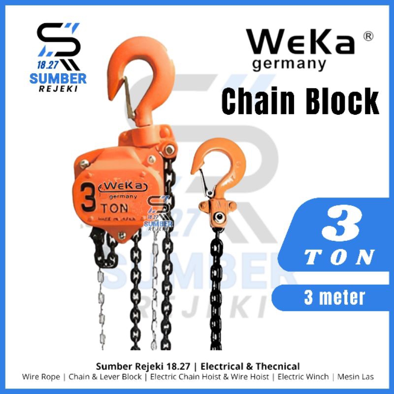 Jual Chain Block / Takel 3 Ton × 3 Meter WEKA GERMANY (Model Vital ...