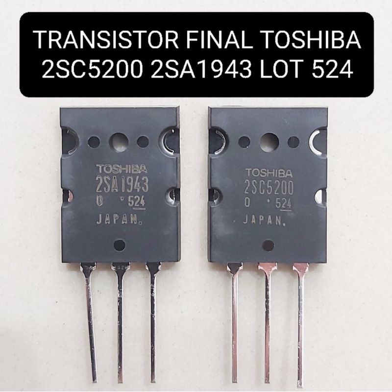 Jual Transistor TOSHIBA 2SC5200 2SA1943 LOT 524 Japan Tr Final | Shopee Indonesia