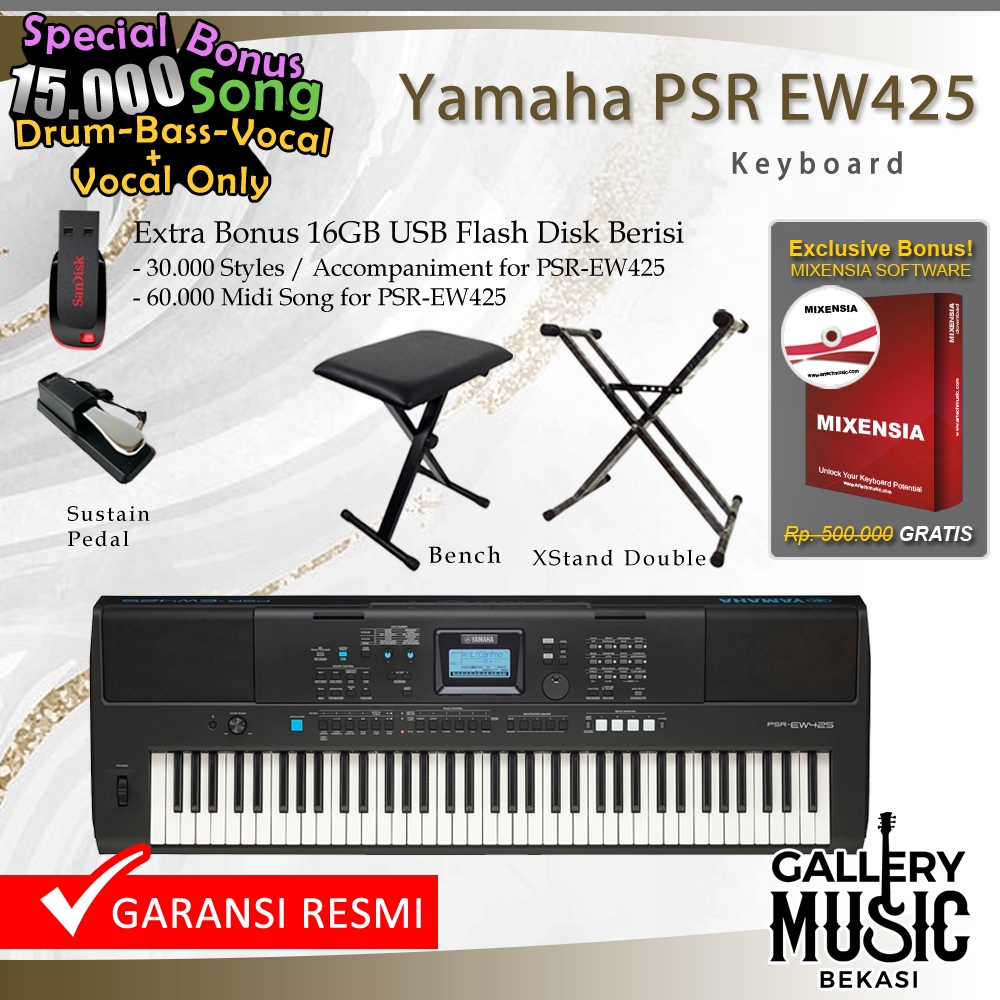 Jual Yamaha PSR EW425 Keyboard /PSR EW 425/PSREW 425/PSREW425 Garansi ...