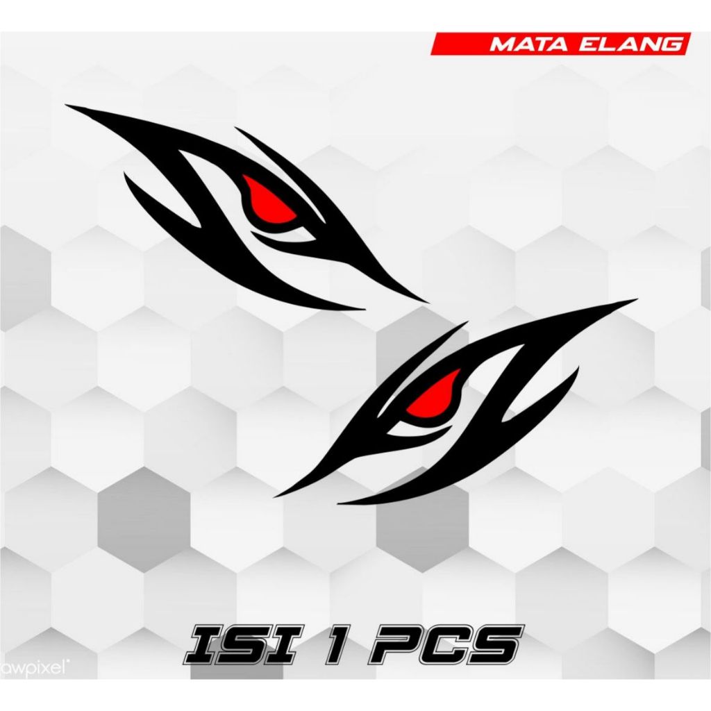 Jual Stiker Lampu Motor Mata Elang Cutting Sticker Anti Air Aksesoris ...