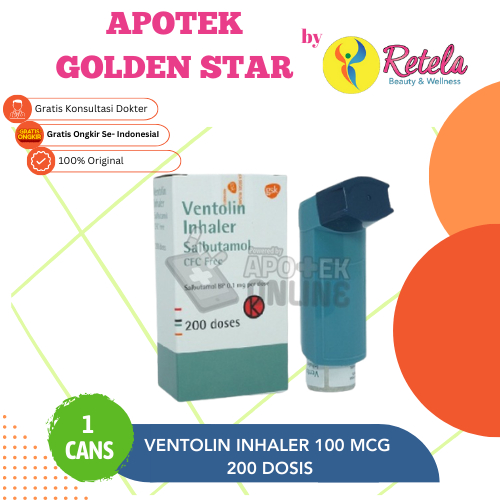 Jual VENTOLIN INHALER 100 MCG 200 DOSIS | Shopee Indonesia