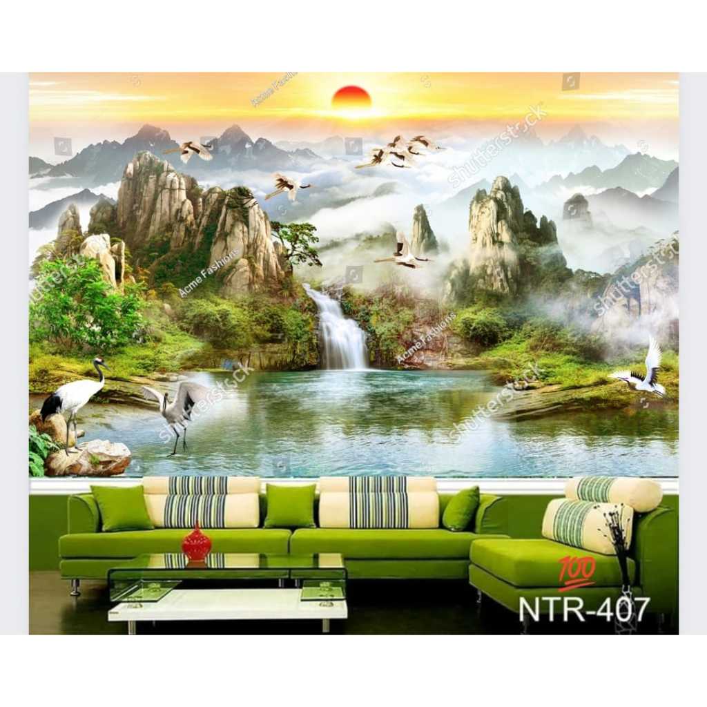 Jual Wallpaper dinding pemandangan alam 3d - wallpaper dinding ...
