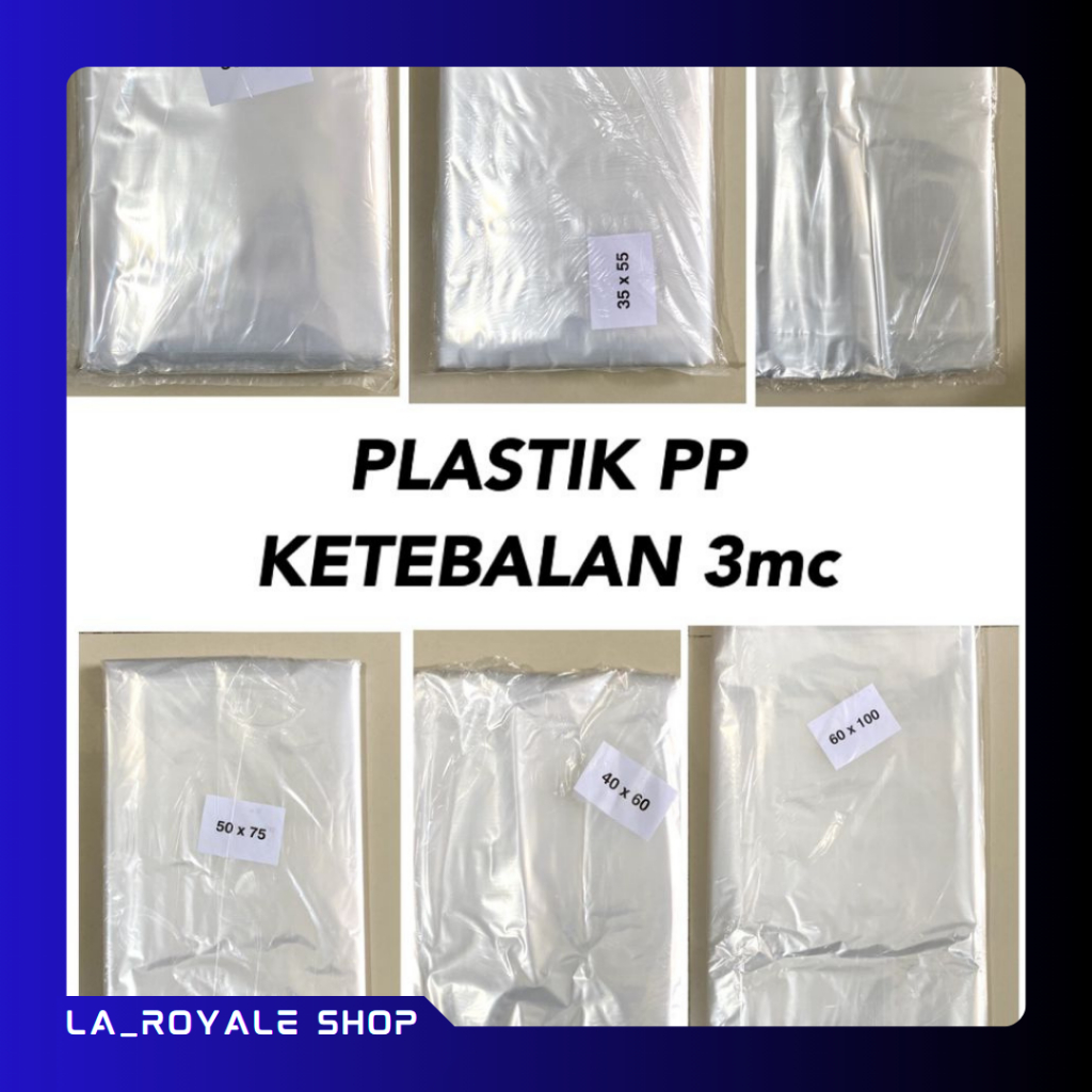 Jual Plastik PP Bening Polos 1KG per pack tebal 3 Micron Real | Shopee Indonesia