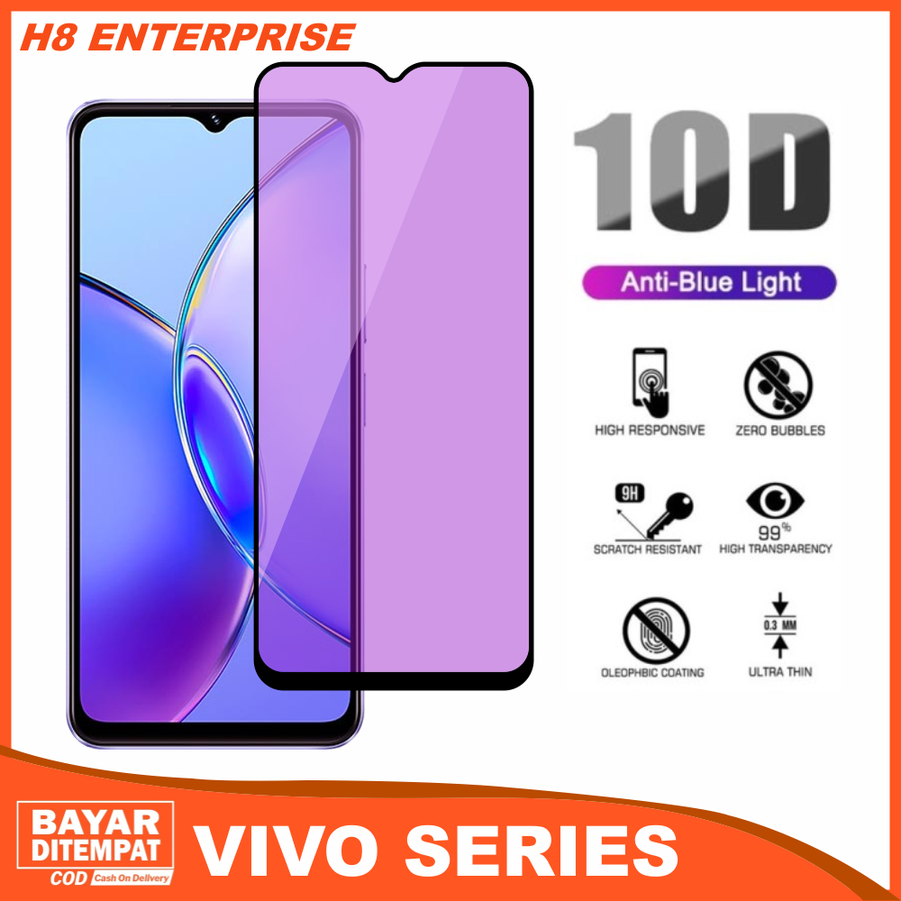 Jual Tempered Glass 10D Full Vivo Y17S Y22 Y27 Y27S Y35 Y36 Anti Blue Light Anti UV Gores Kaca ...