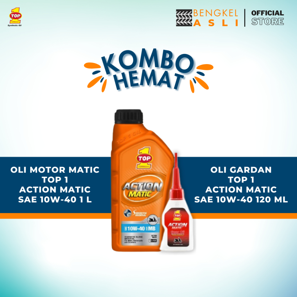 Jual (KOMBO HEMAT OLI MOTOR MATIC + OLI GARDAN) Oli Motor Matic TOP 1 ...