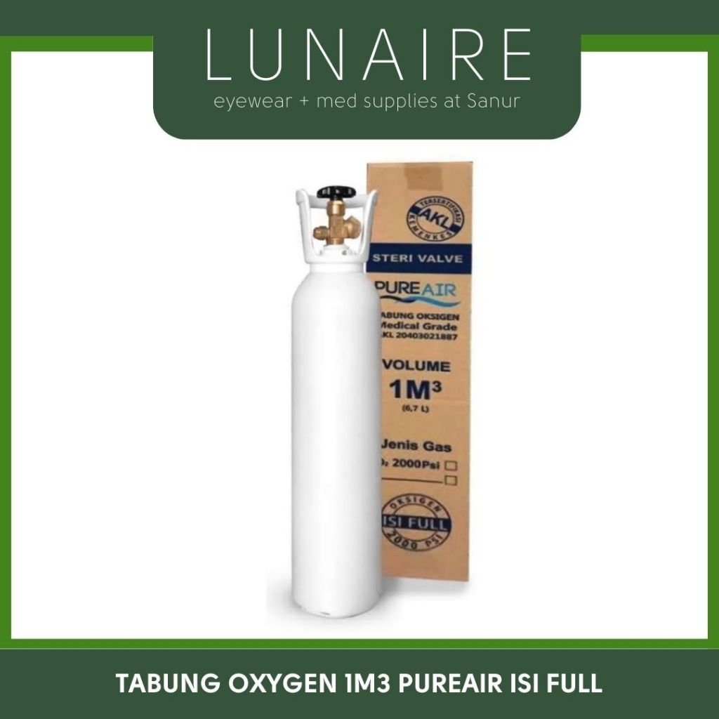 Jual Tabung Oksigen Medis 1m3 + isi Full Medical Grade Oxygen Merk Pure ...