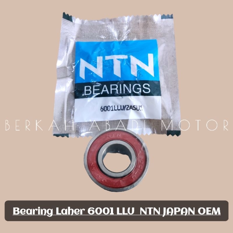 Jual Bearing Laher 6001 tutup karet NTN JAPAN OEM | Laher Laker Lahar Bering 6001 LLU 2RS Merah ...